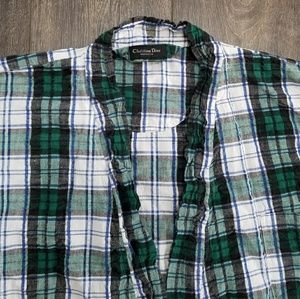 Dior | Intimates & Sleepwear | Christian Dior Plaid Robe One Size ...